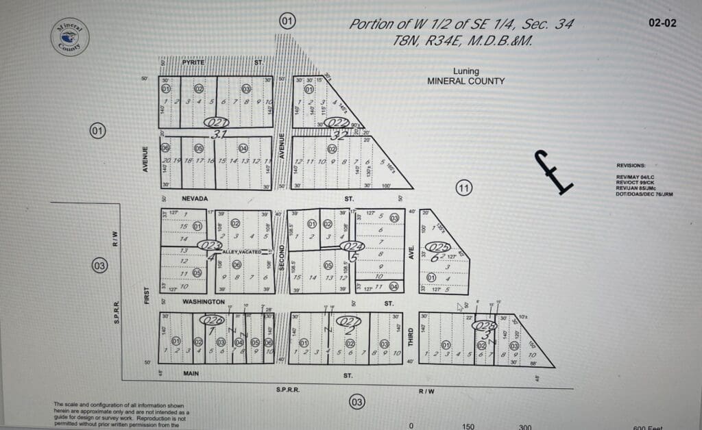 .0960 ACRE IN THE OLD TOWNSITE OF LUNING, NEVADA ~ M3 ZONING SO ...